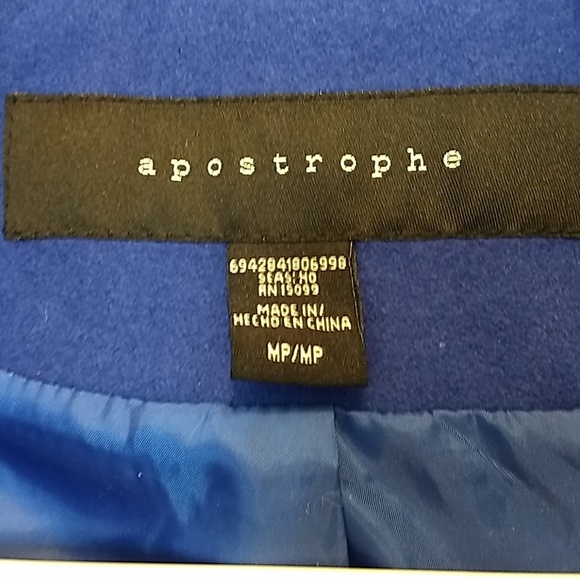 Apostrophe | Jackets & Coats | Royal Blue Apostrophe Wool Pea Coat ...